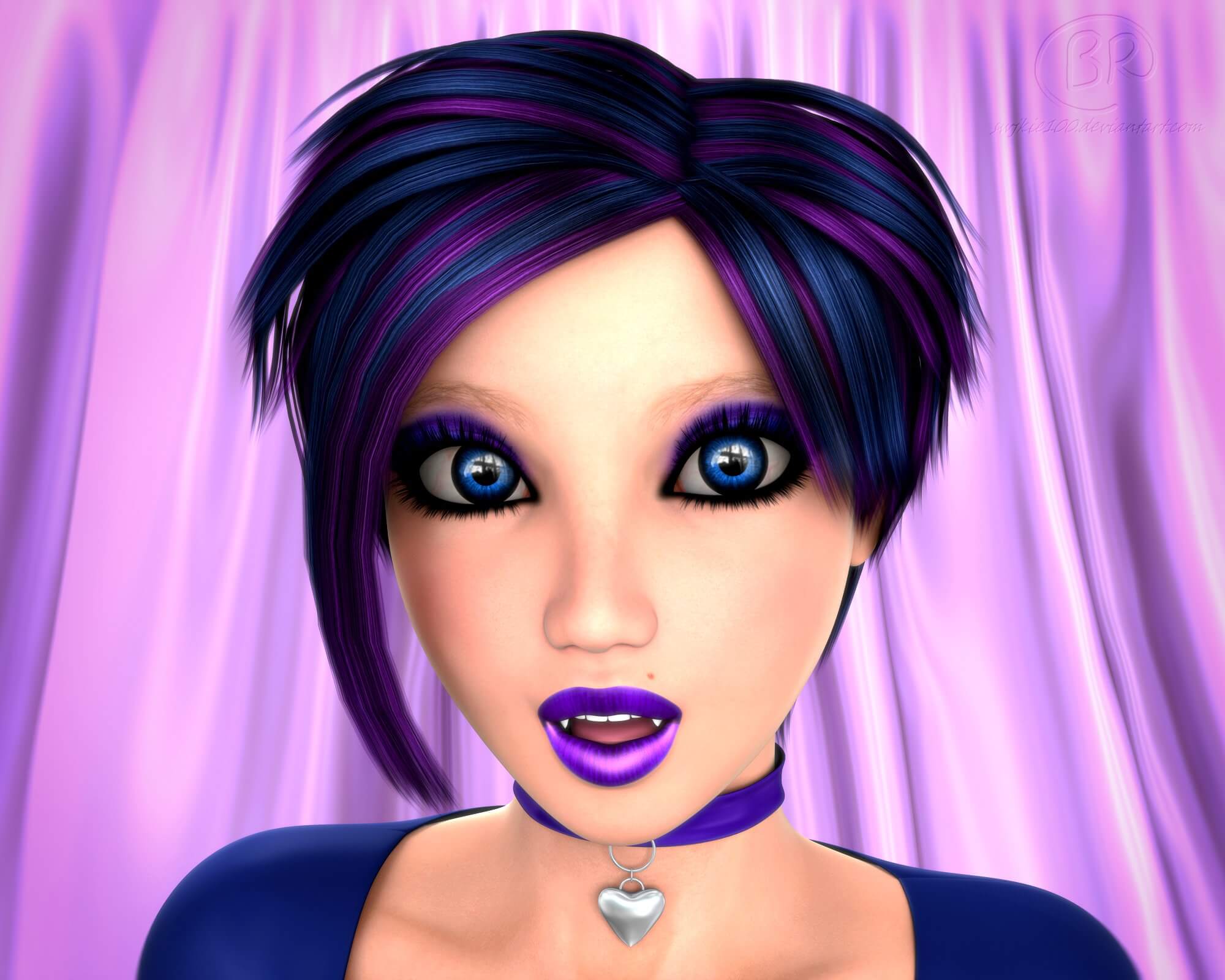 Plum Kisses, Sapphire Gaze 3D Render | RenderHub Gallery