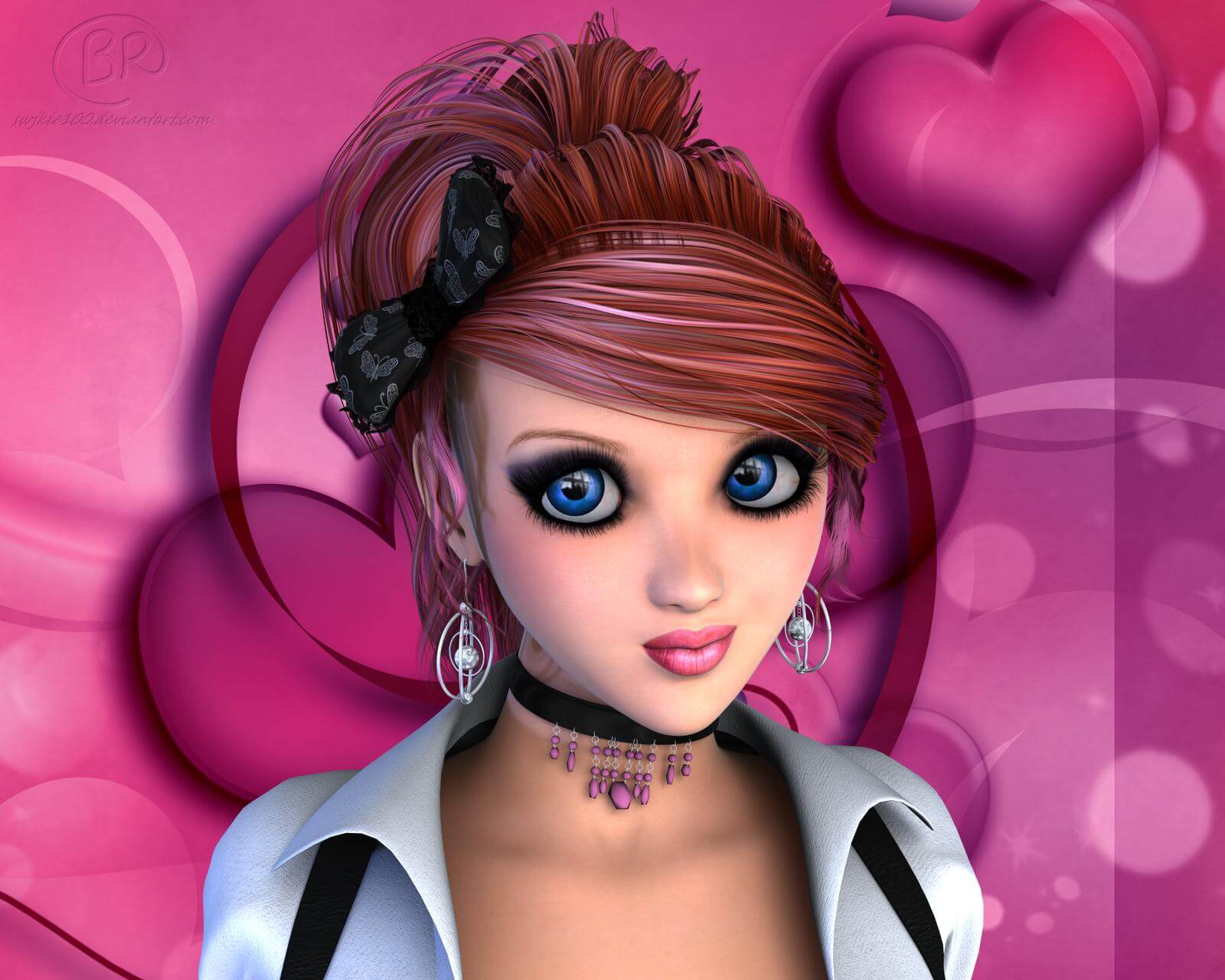Punky Princess 3D Render, Digital Art by Pinspotter