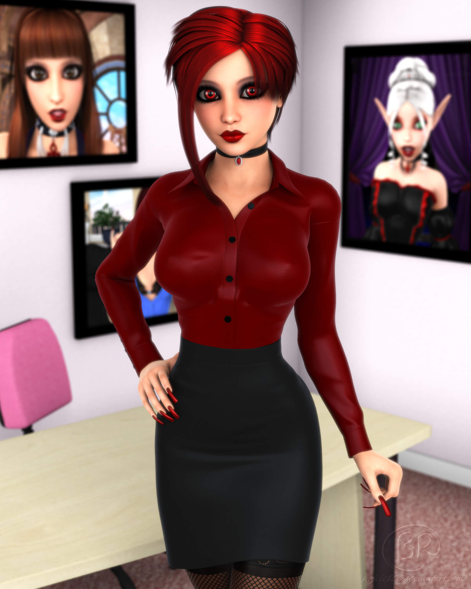 Secretary Of Blood 3D Render, Digital Art by Pinspotter