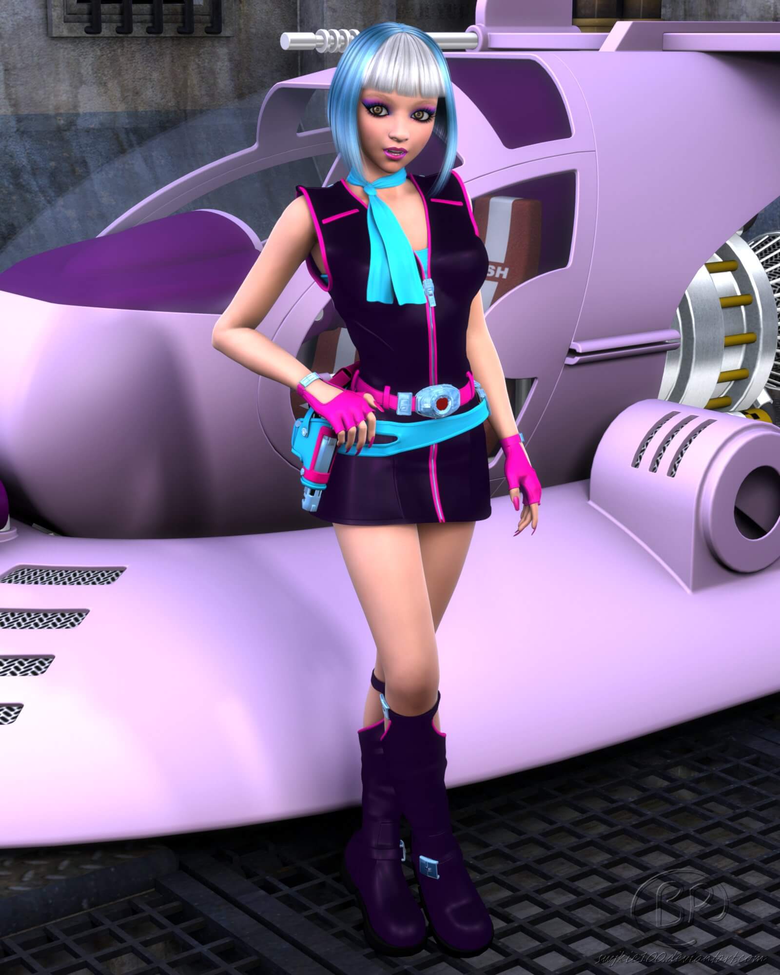 Space Cutie For Hire 3d Render Digital Art By Pinspotter 6067