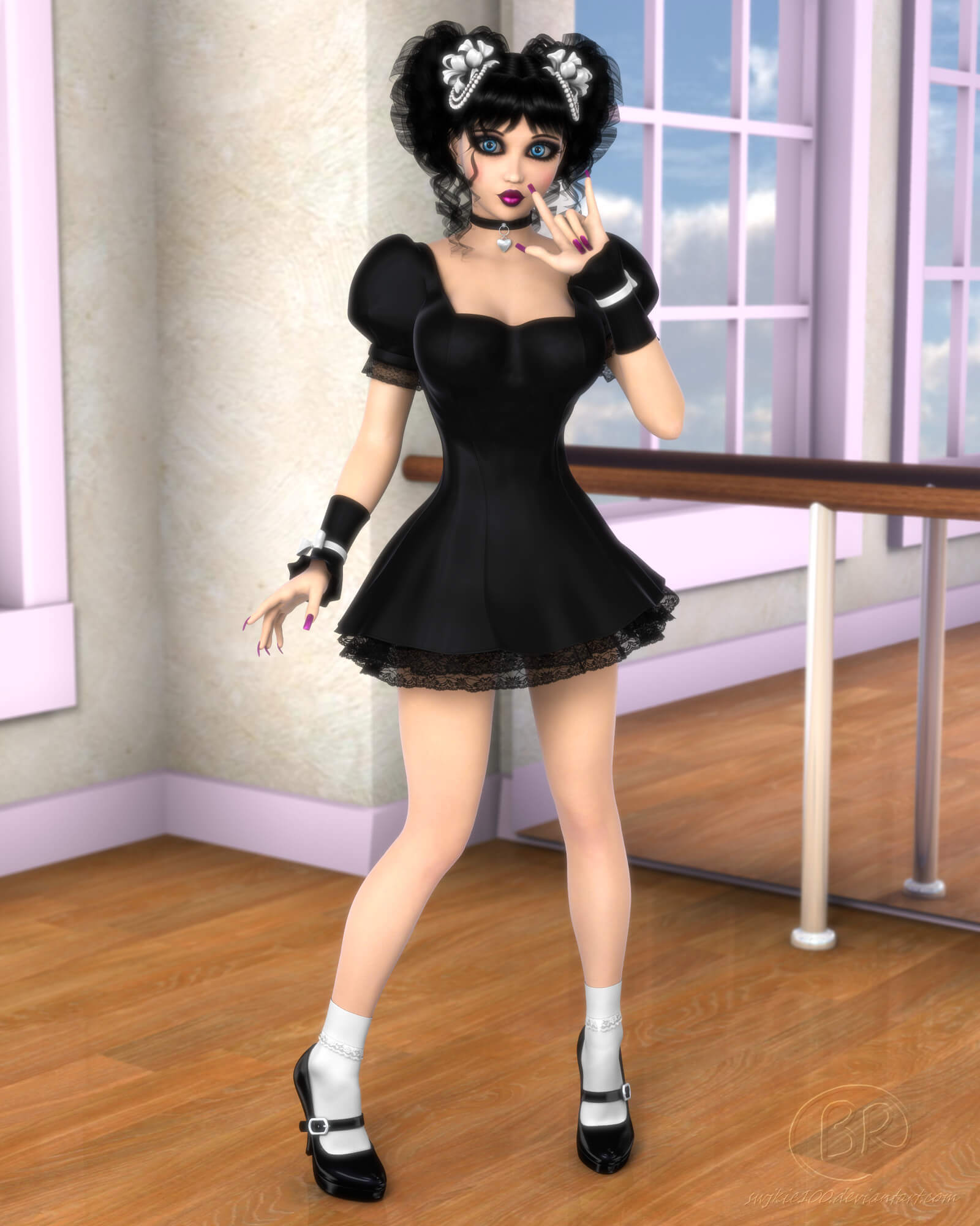 The Dark Dancer 3D Render, Digital Art by Pinspotter