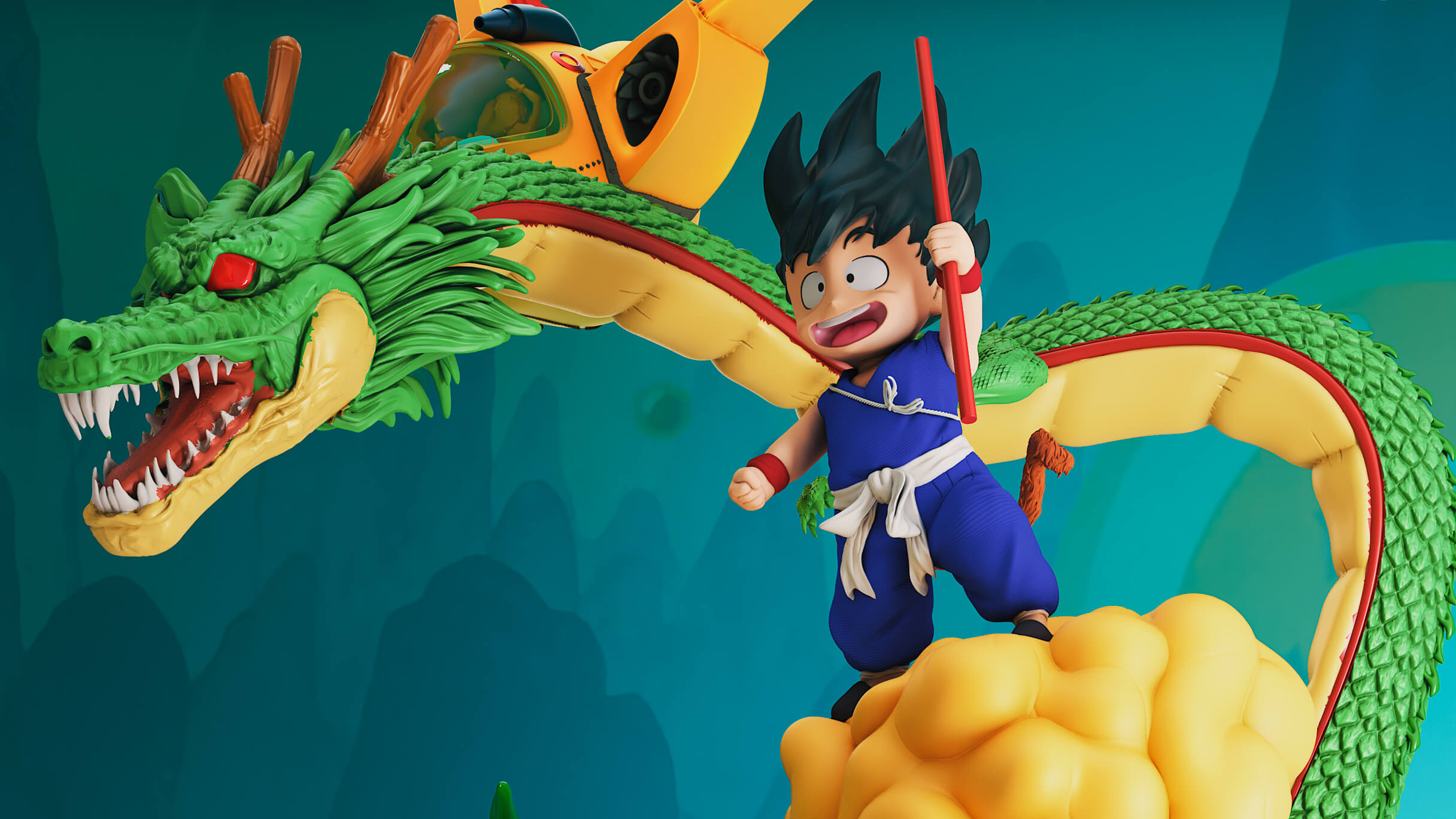Dragon Ball Kid Goku Openning - 3D Print Model by pipepipe123