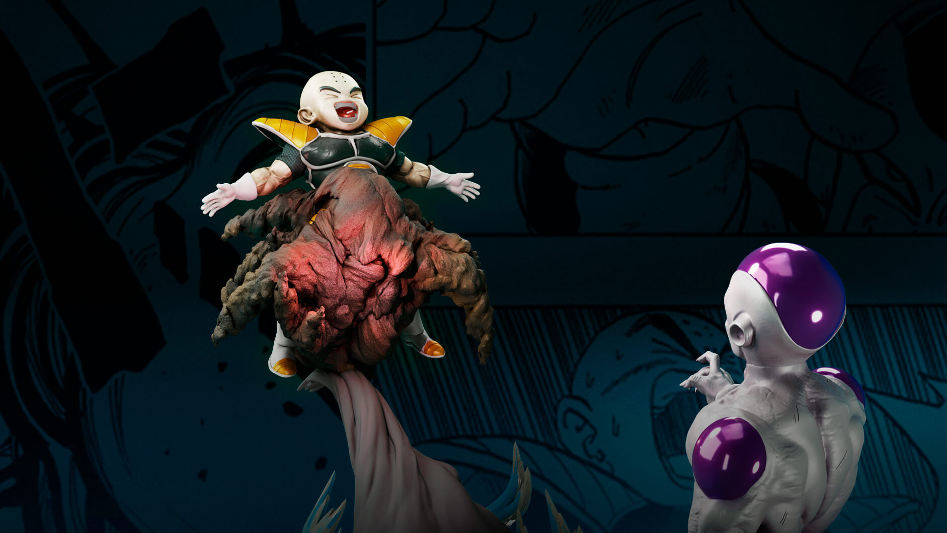 Freezer / Krillin Namek - 3D Model by pipepipe123