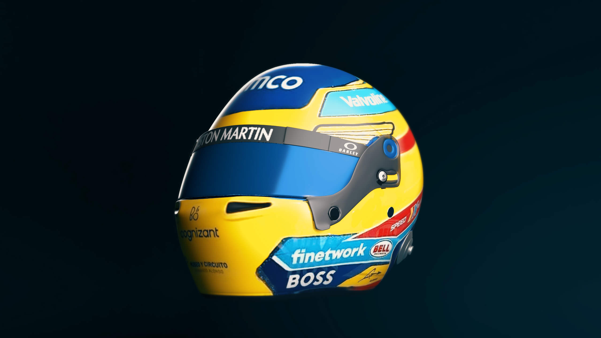 Helmet Fernando Alonso 2024 - 3D Model by pipepipe123