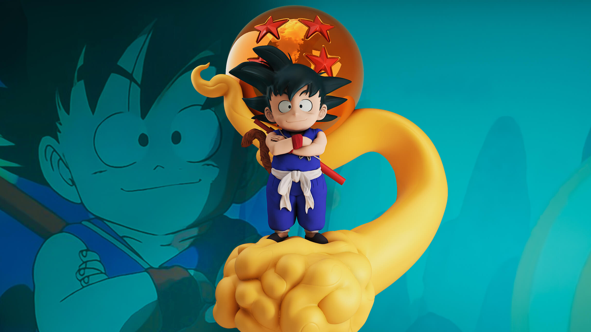 Kid Goku openning db - 3D Model by pipepipe123