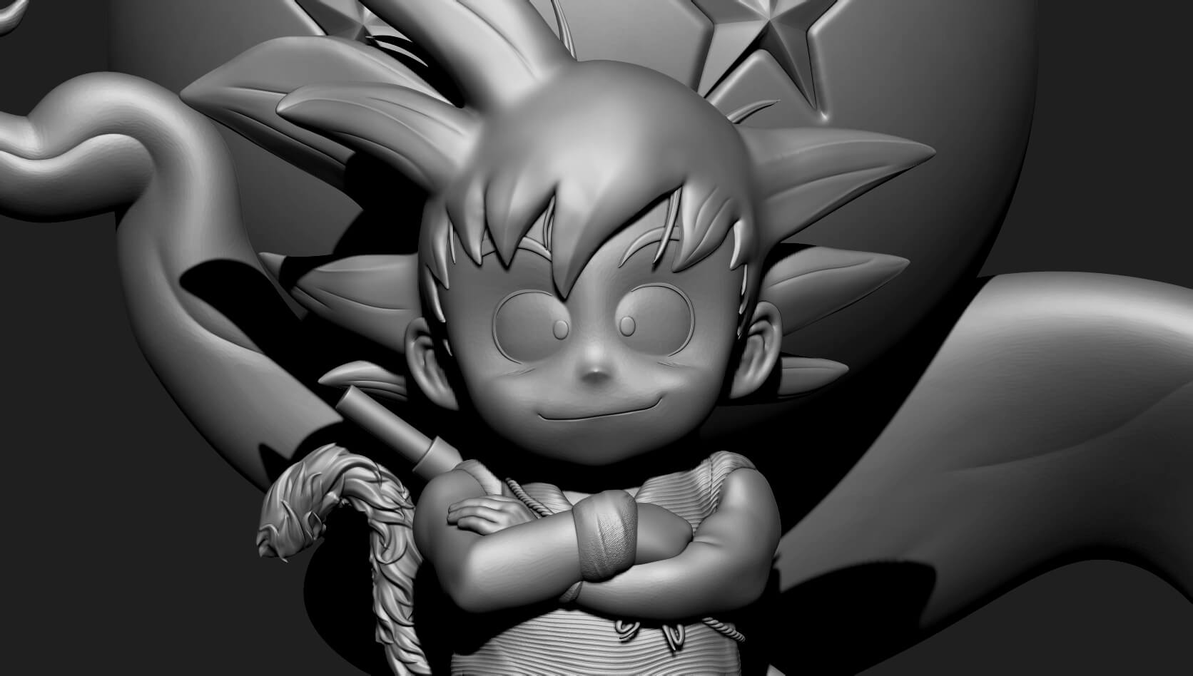 Kid Goku openning db - 3D Print Model by pipepipe123