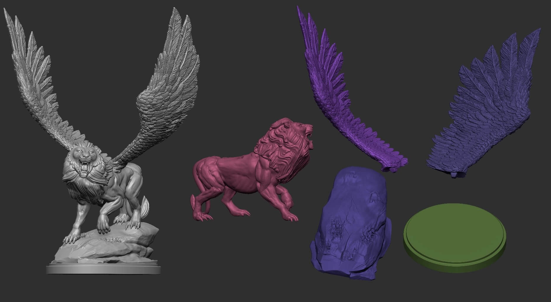 Lion Winged - 3D Model by pipepipe123