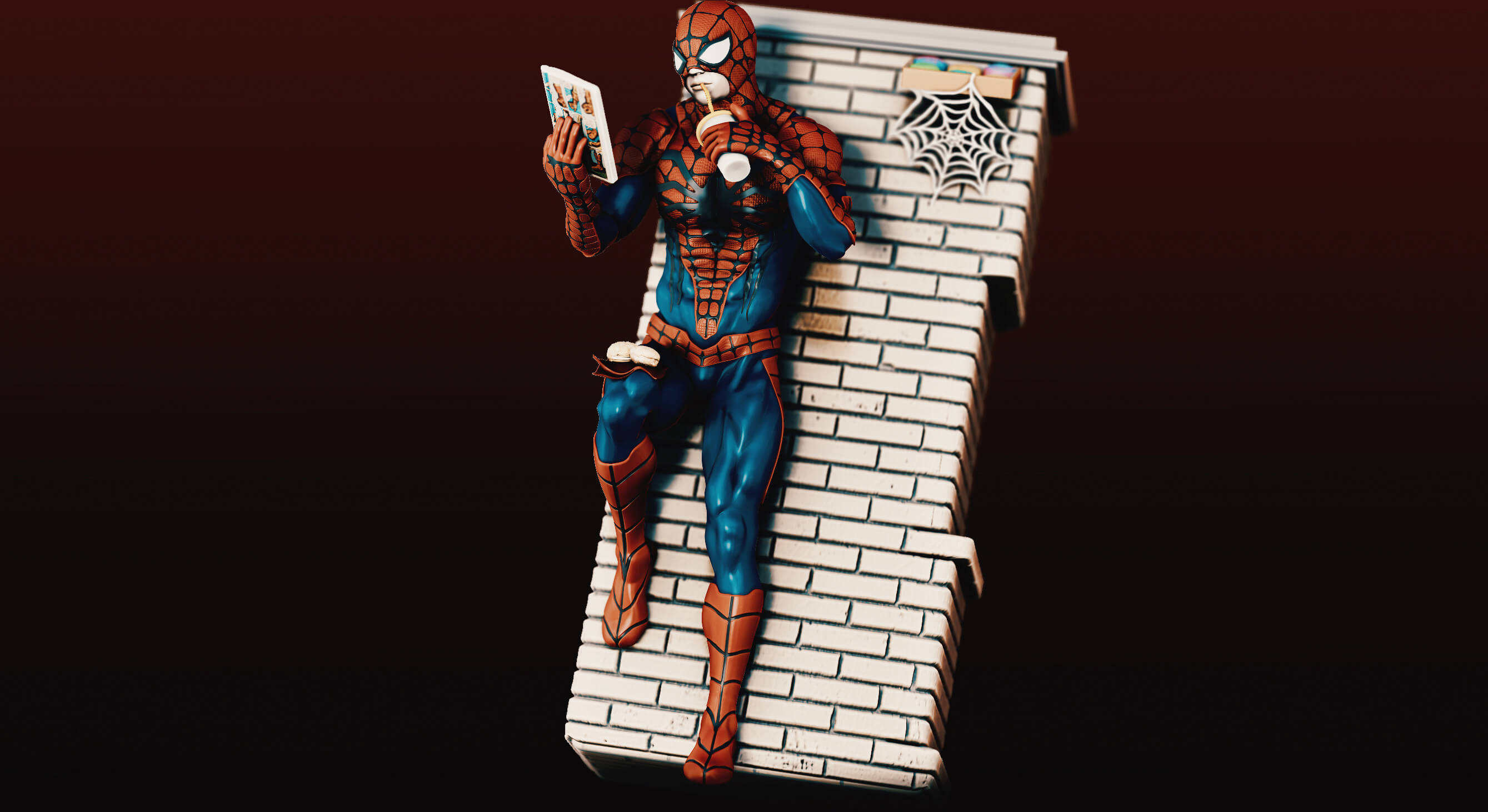 Spiderman Comic - 3D Print Model by pipepipe123