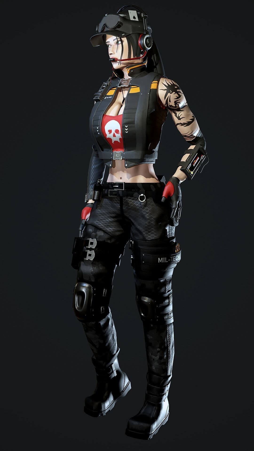 Esther - Mercenary Girl 3D Model by Pivot9876