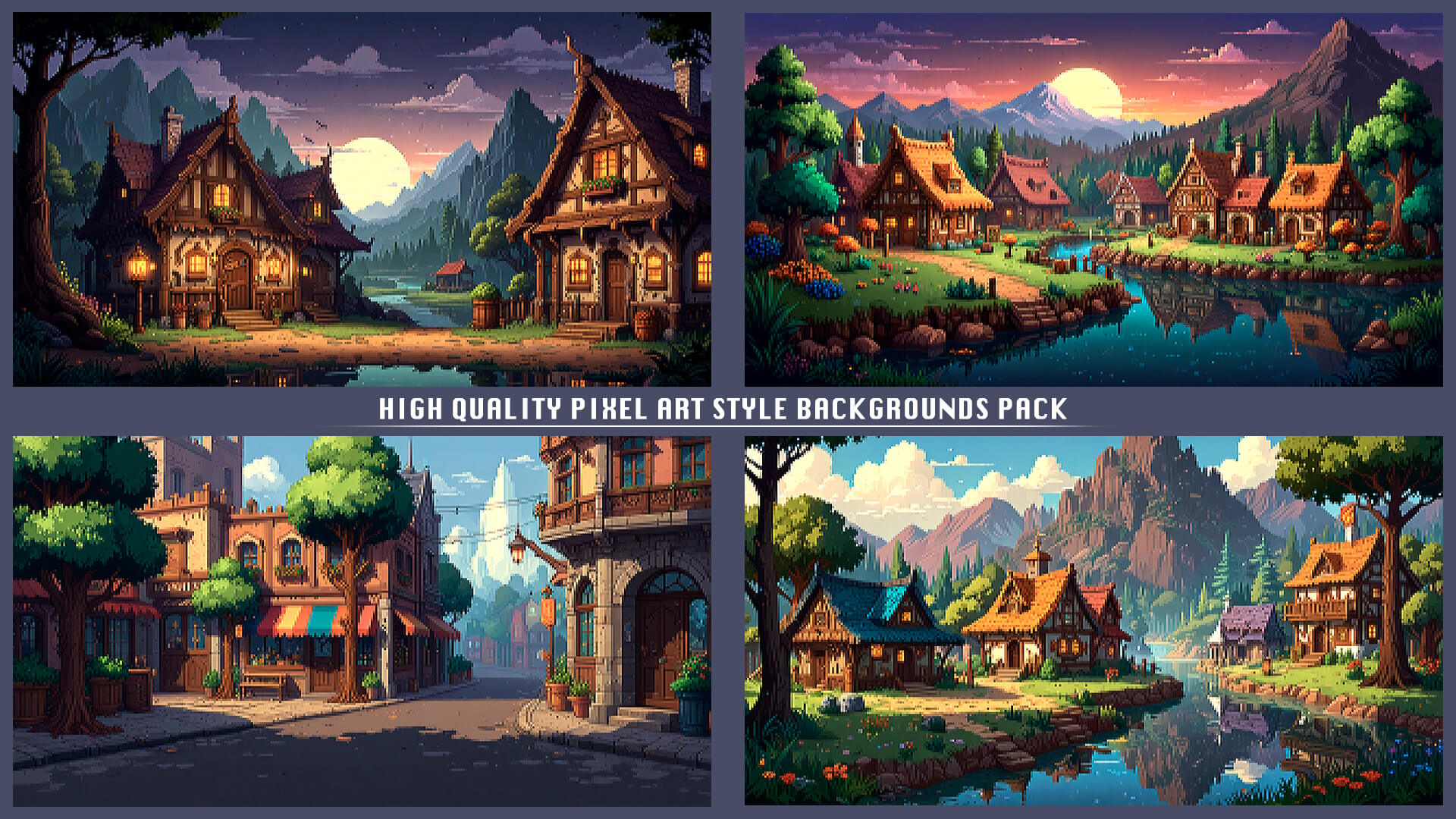 160+ Fantasy Pixel Art Backgrounds - 2D Game Asset by Pixel_Hunter