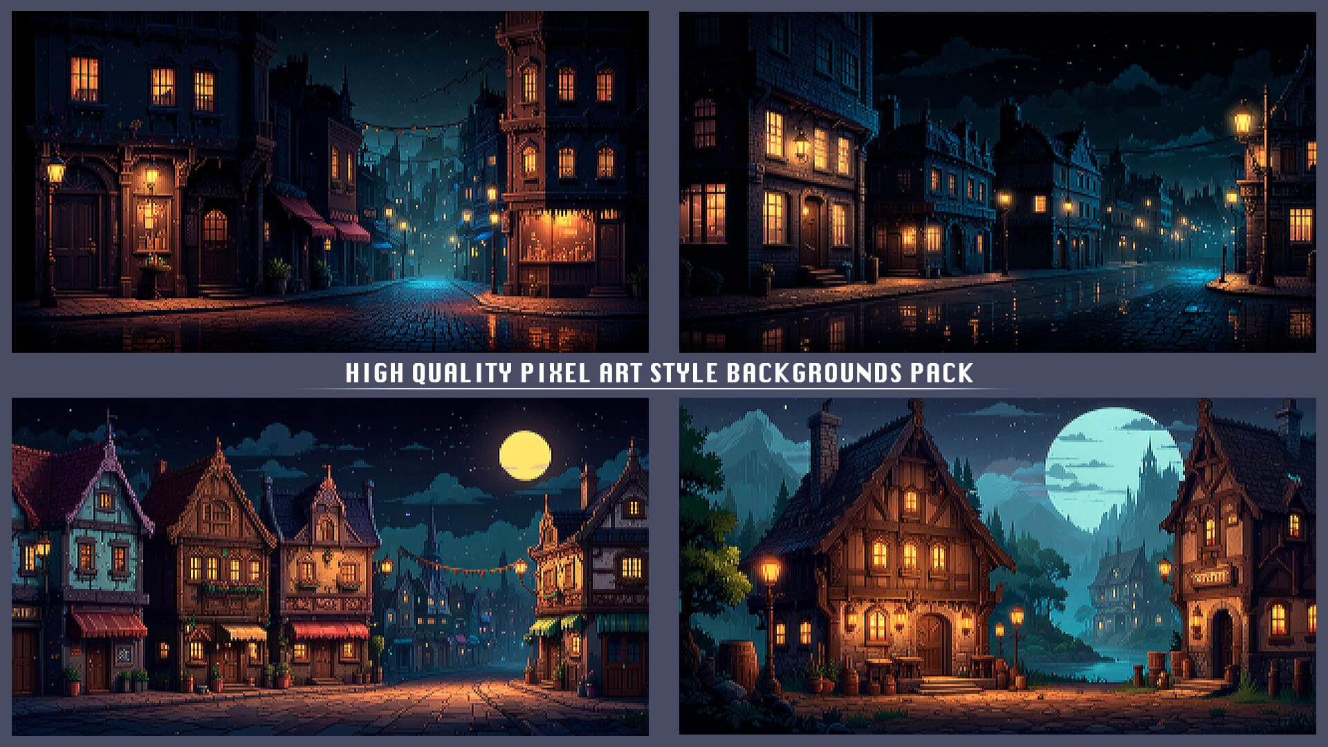 160+ Fantasy Pixel Art Backgrounds - 2D Game Asset by Pixel_Hunter