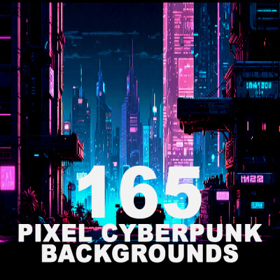 Cyberpunk Pixel Art Backgrounds - 2D Game Asset by Pixel_Hunter