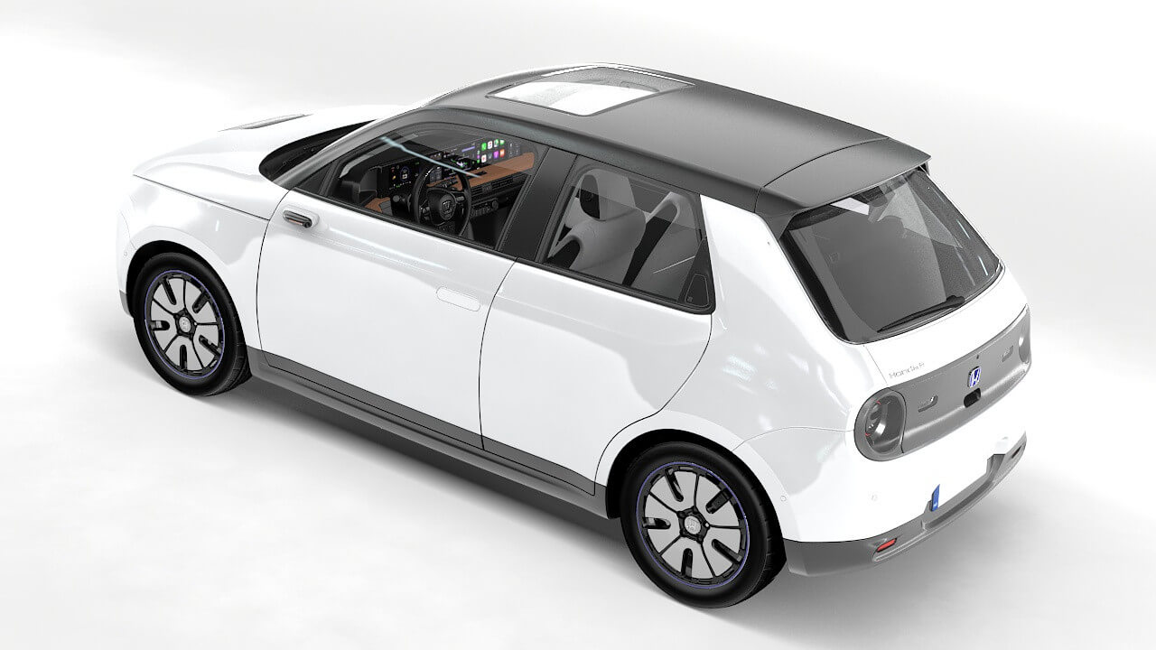 Honda E Small Electric Car - 3D Model by PixelPoint
