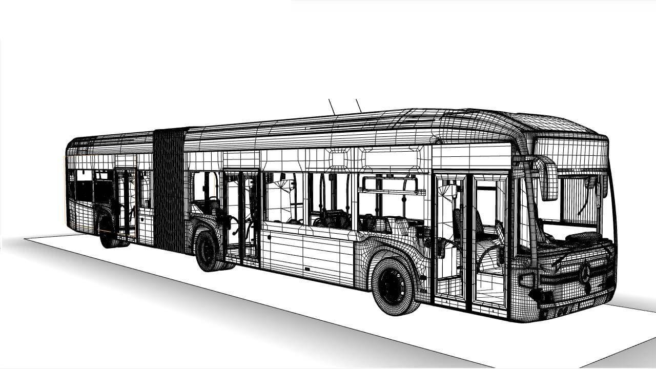Mercedes Benz E Citaro Capacity - 3D Model by PixelPoint