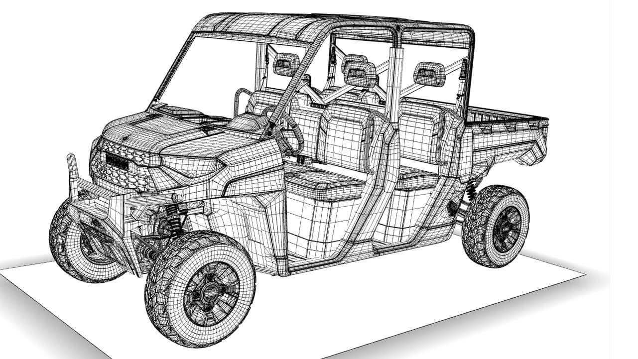 Polaris Ranger Crew 2018 - 3D Model by PixelPoint