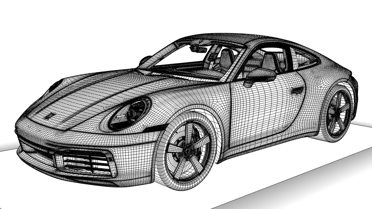 Porsche 992 Carrera 4S - 3D Model by PixelPoint