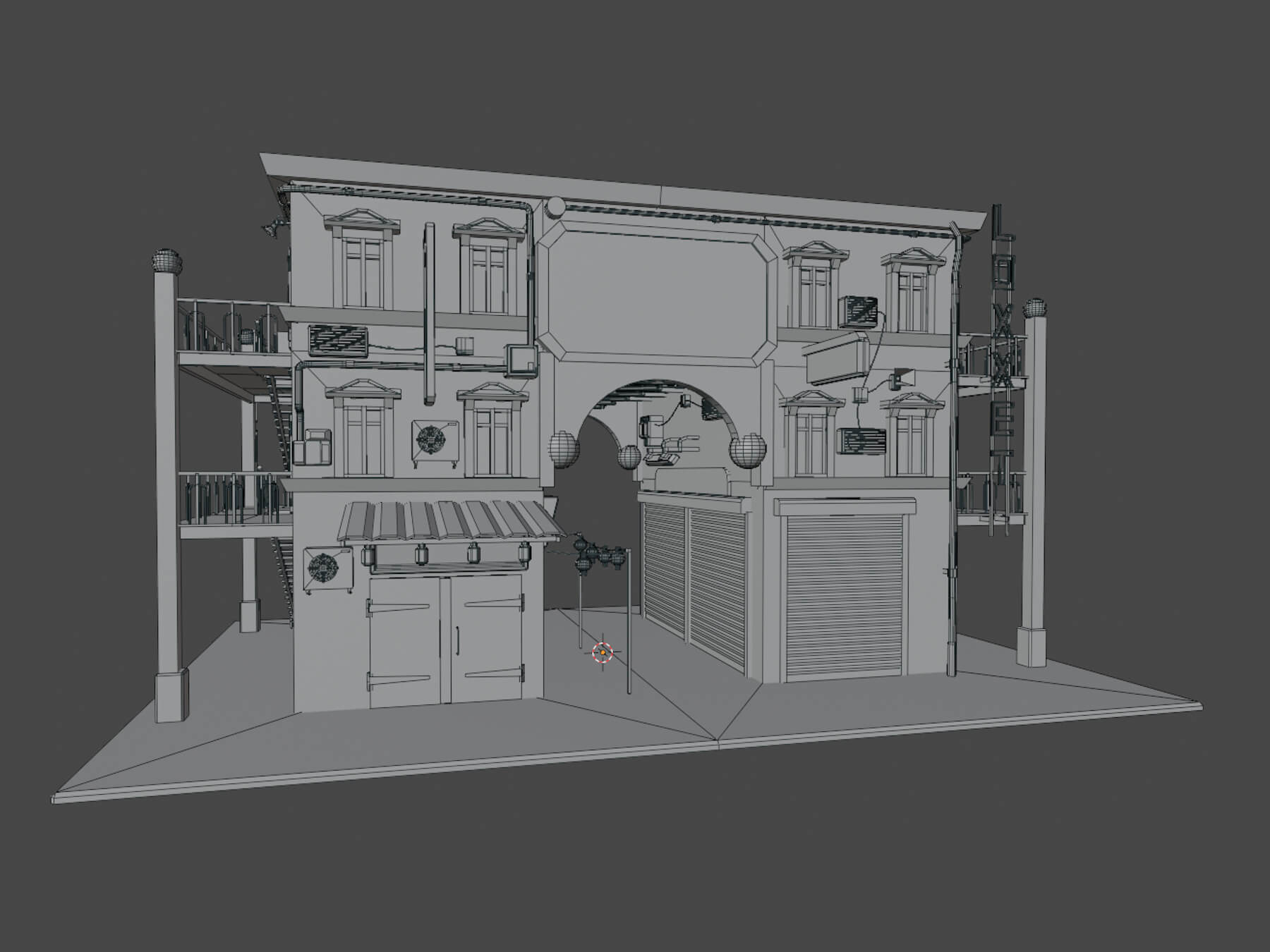 Cyberpunk Mall - 3D Model by PixMoDream