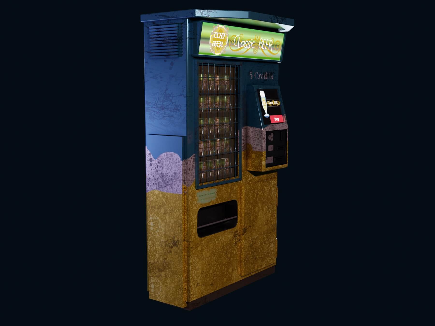 Cyberpunk Vending Machine - 3D Model by PixMoDream