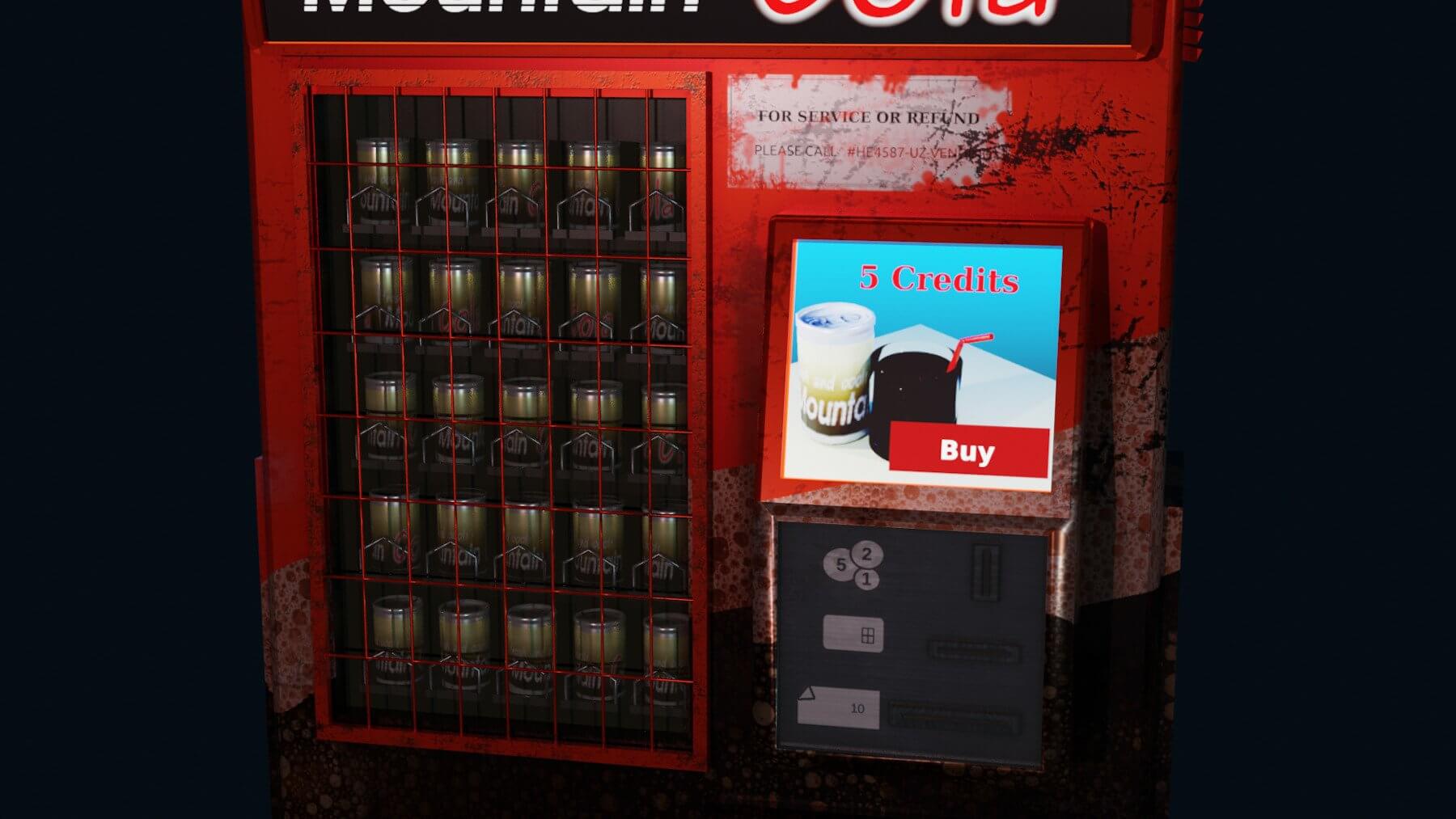 Cyberpunk Vending Machine - 3D Model by PixMoDream