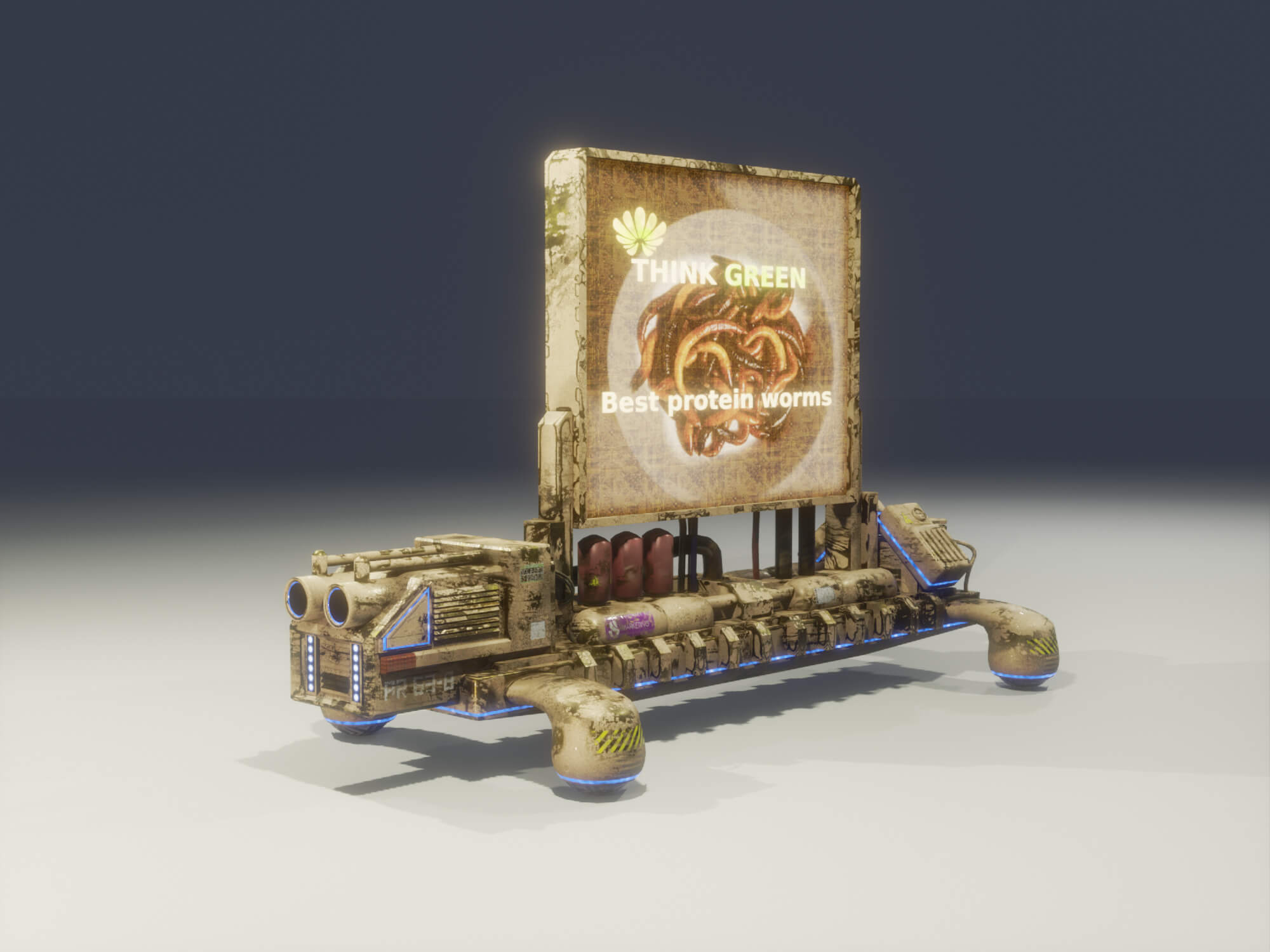 Driving Sci-Fi Advertising Bot 3D Model by PixMoDream