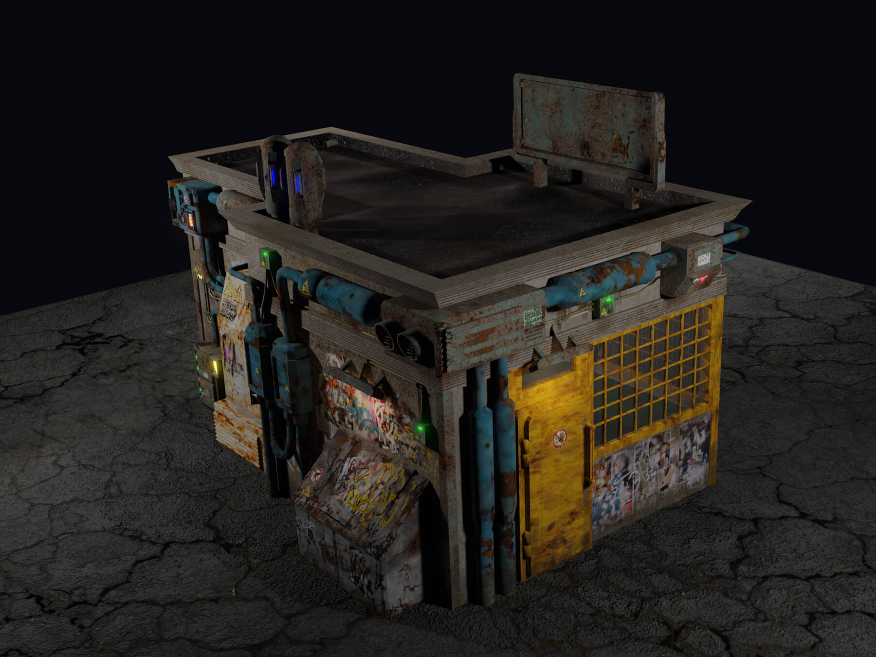 Cyberpunk Pawn Shop - 3D Model by PixMoDream