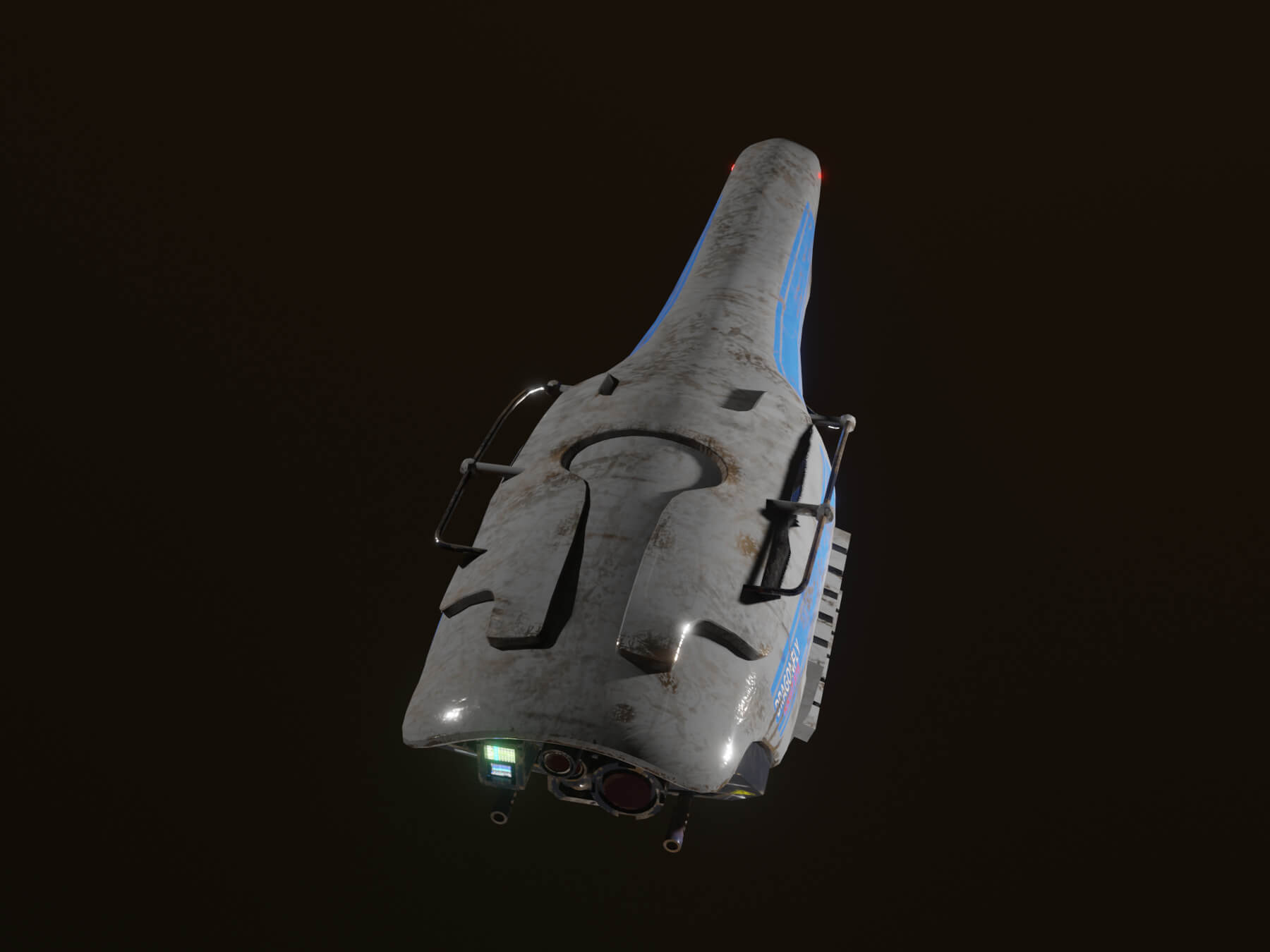 Sci-Fi Drone Dragonfly 3D Model by PixMoDream