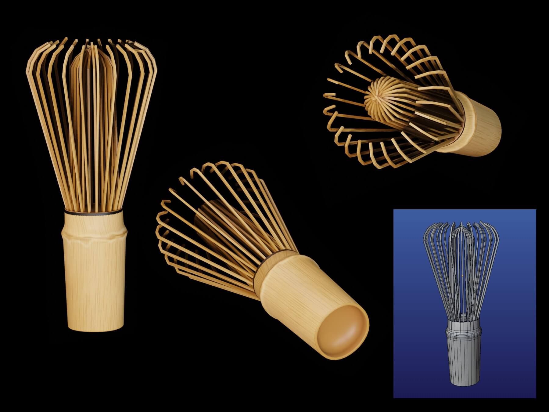 Set For Japanese Tea Ceremony - 3D Model by PixMoDream