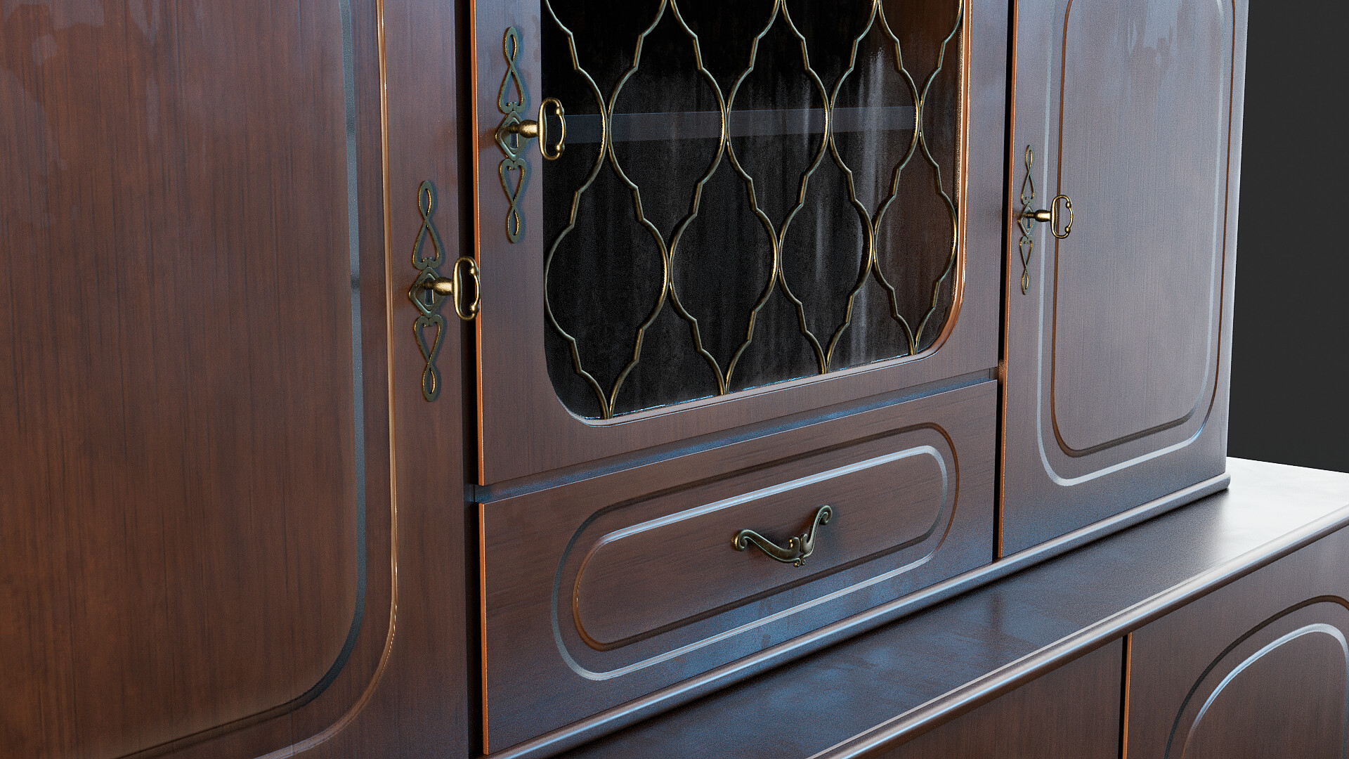 Buffet Hutch - 3D Model by PizzaAndGames