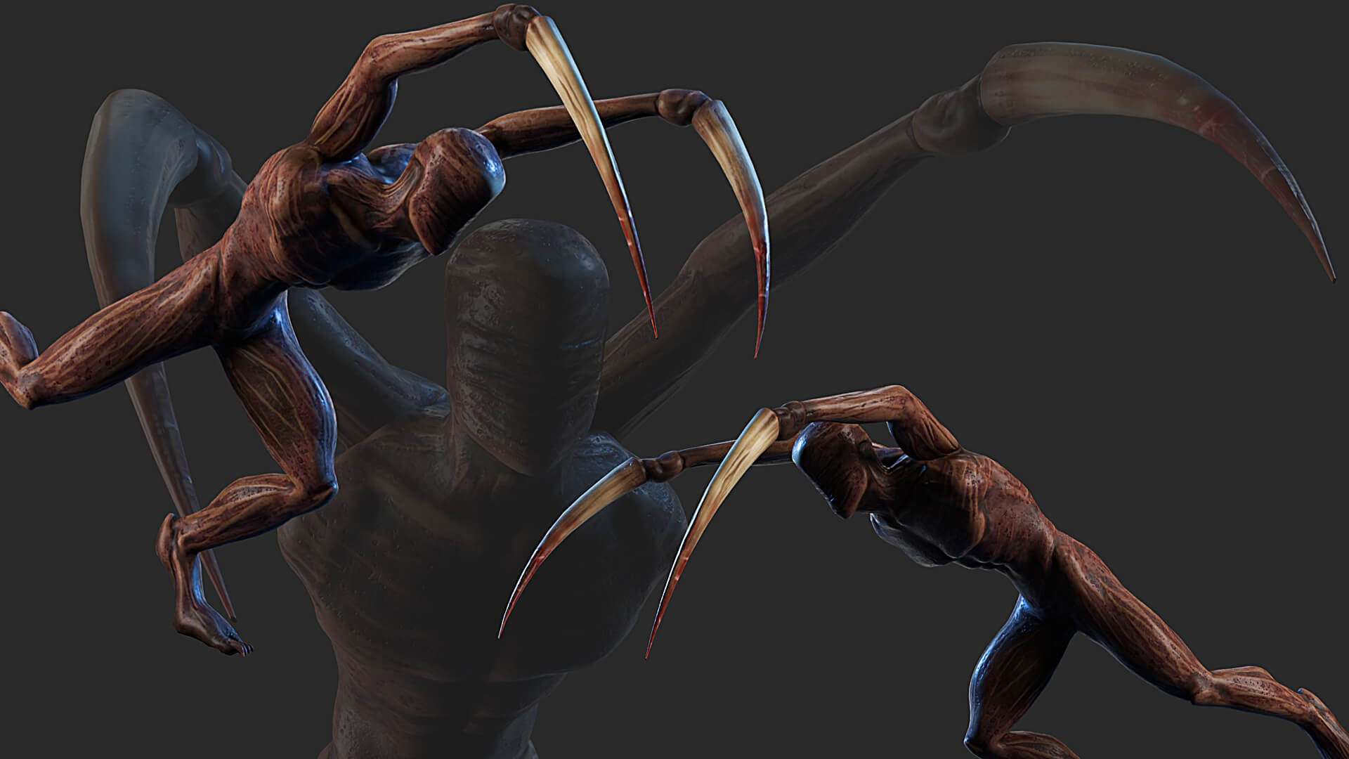 Demon Horror Character - Rig + Animations 3D Model by PizzaAndGames