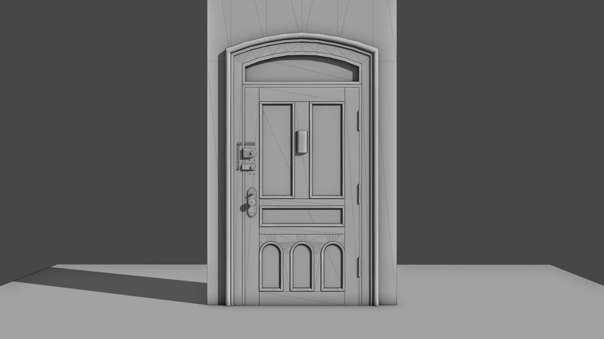 Entrance Door 1900S - Animated 3D Model by PizzaAndGames