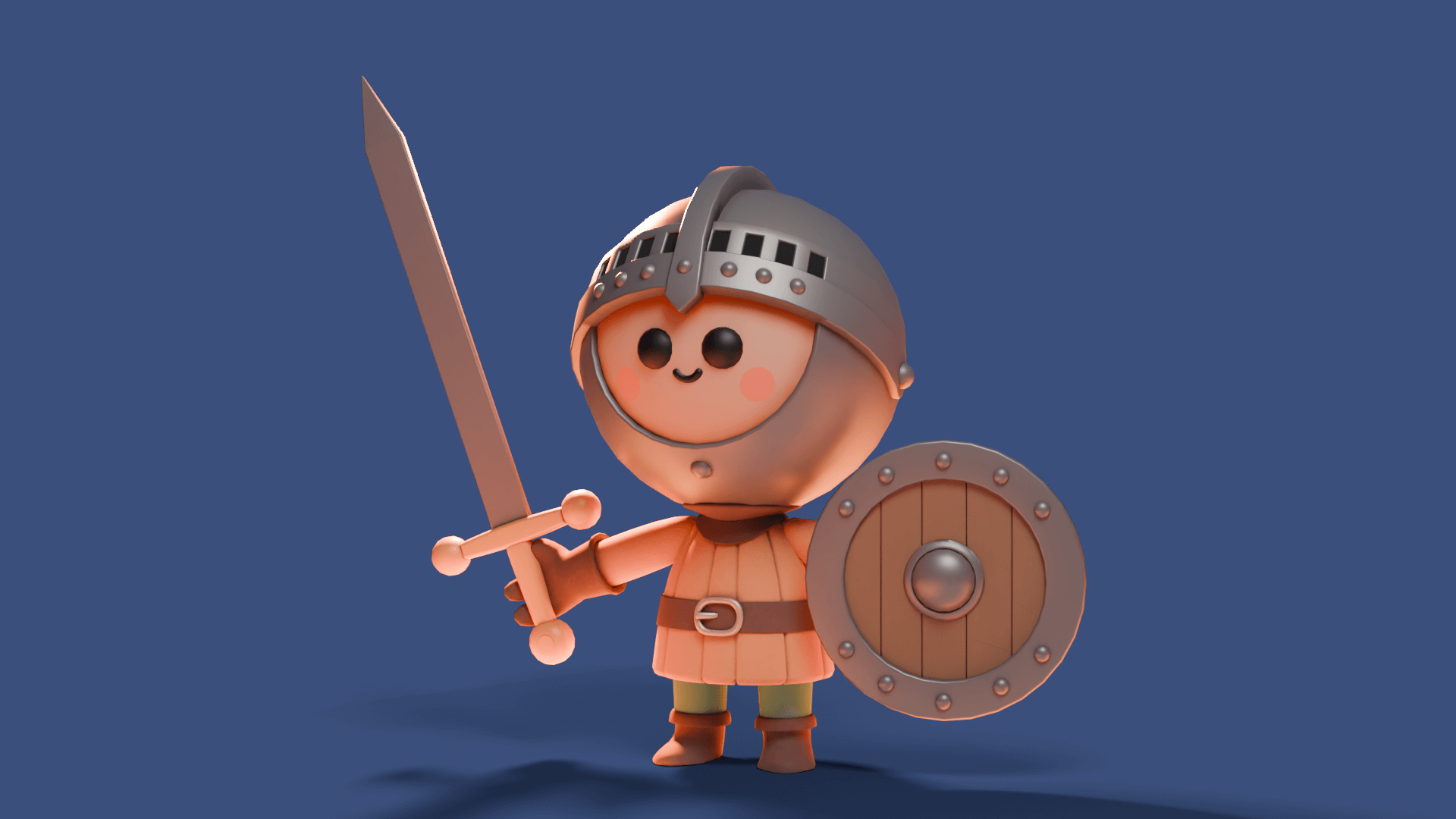 Baby Medieval Character 1 3D Render, Digital Art by PizzaAndGames