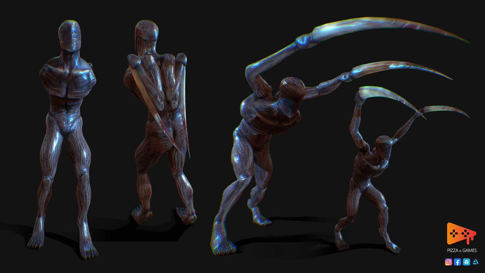 Demon - Horror Character - Animated 3D Model 3D Render