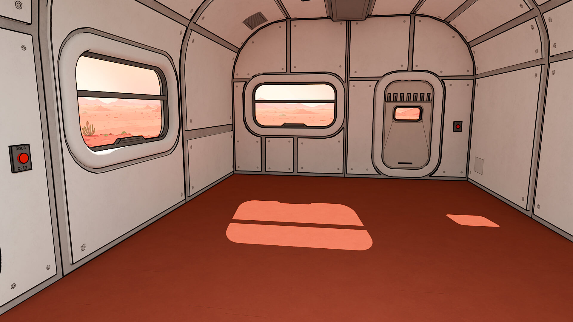 Modular Space Base - Cartoon Style 3D Model by PizzaAndGames