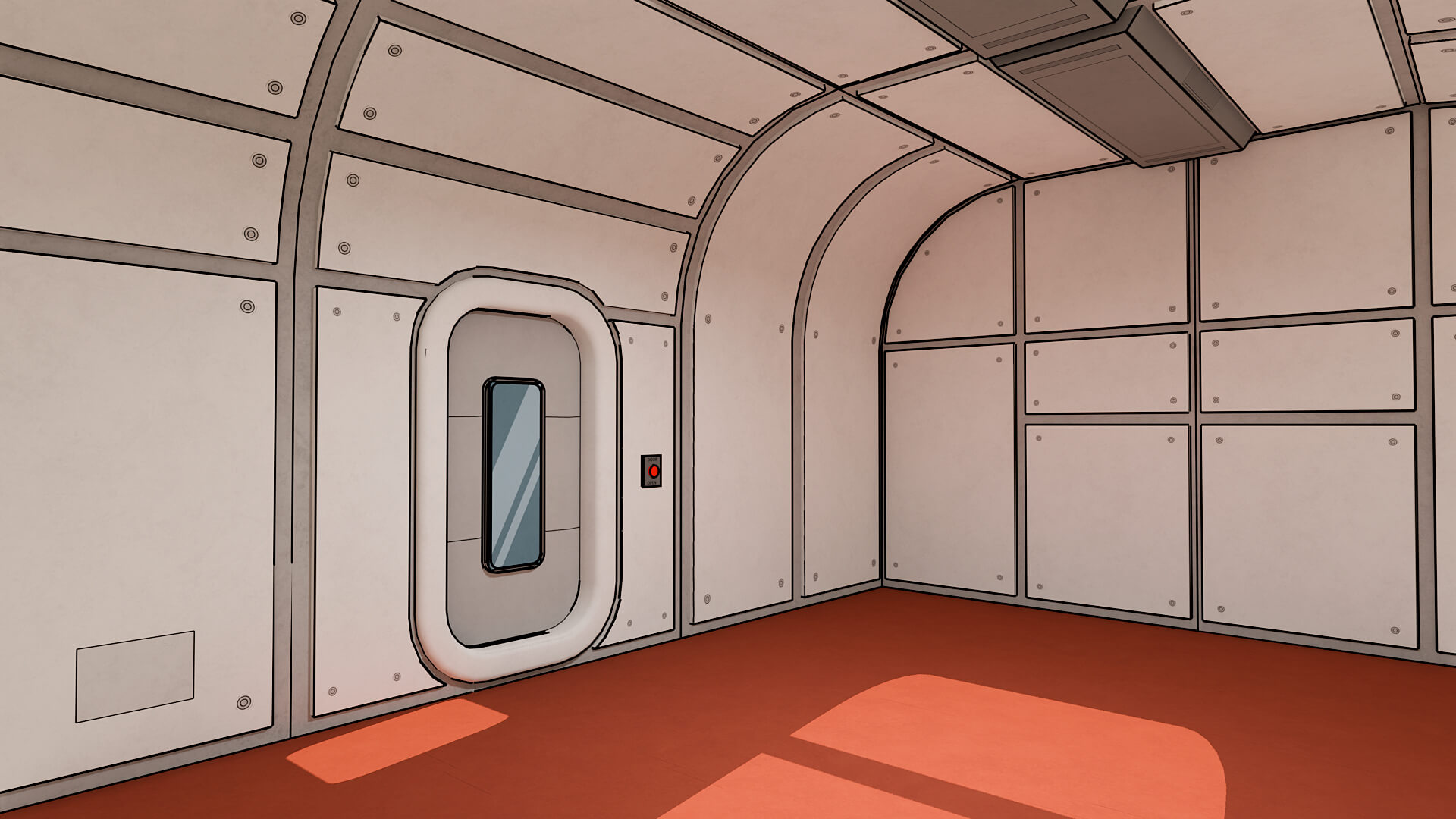Modular Space Base - Cartoon Style 3D Model by PizzaAndGames