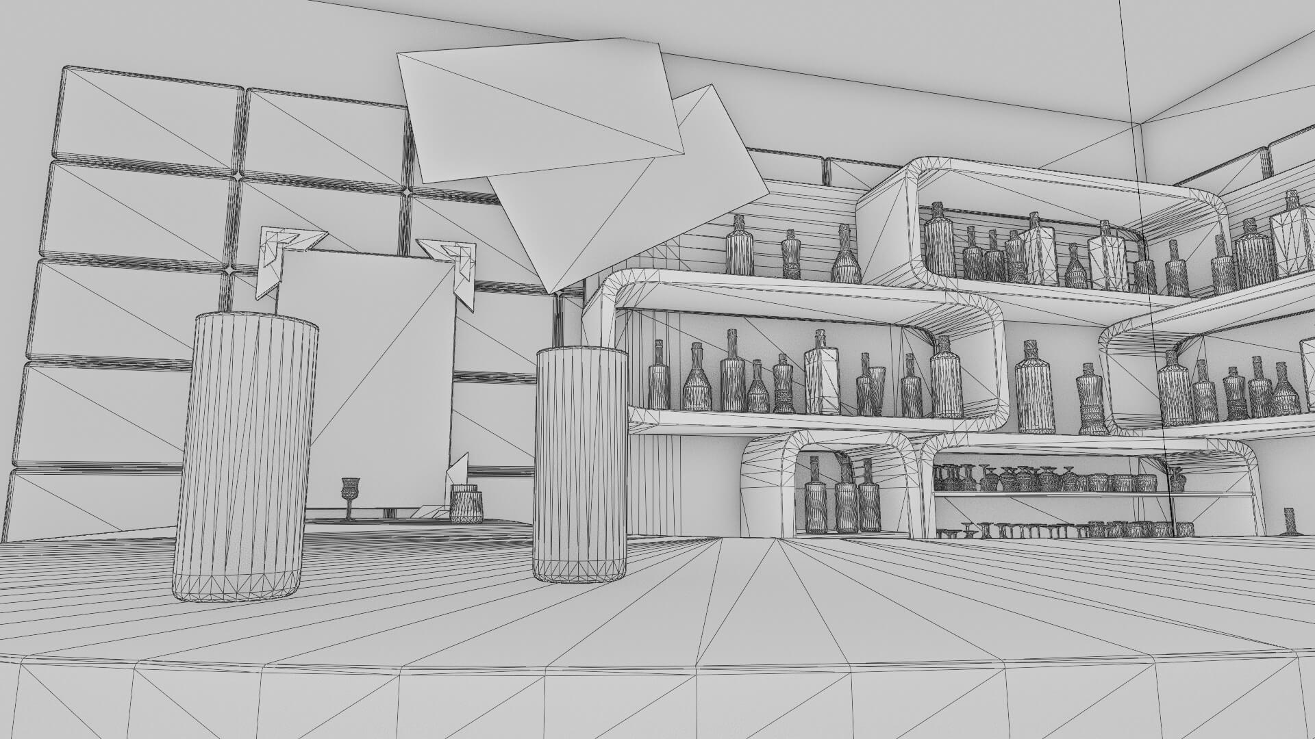 Nightclub - Futuristic Pub Ambience (Asset) 3D Model by PizzaAndGames