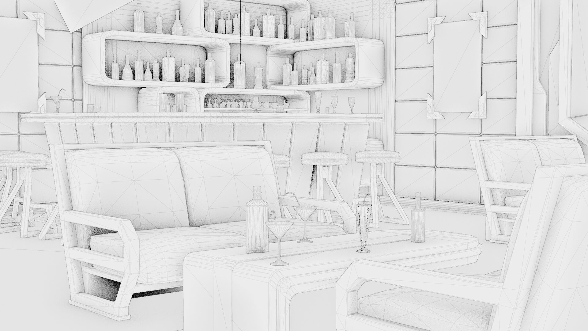 Nightclub - Futuristic Pub Ambience (Asset) 3D Model by PizzaAndGames