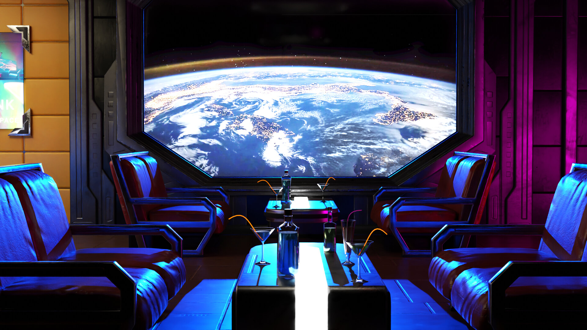 Nightclub - Futuristic Pub Ambience (Asset) 3D Model by PizzaAndGames