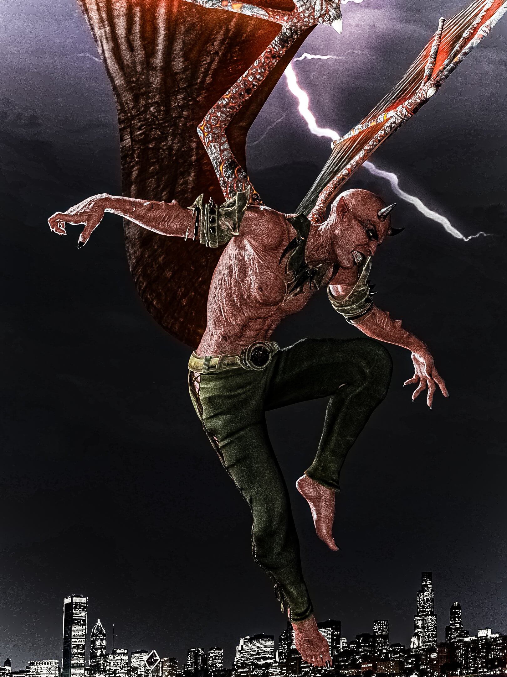 Descending Angel 3D Render | RenderHub Gallery