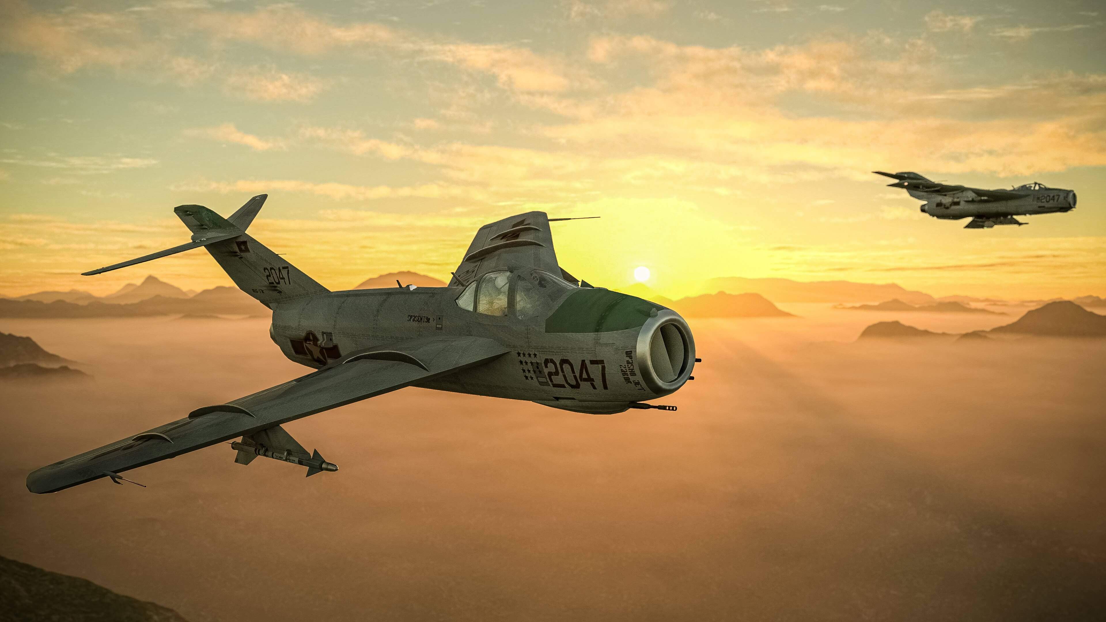 MiG-17 3D Render, Digital Art by Pizzaundbier