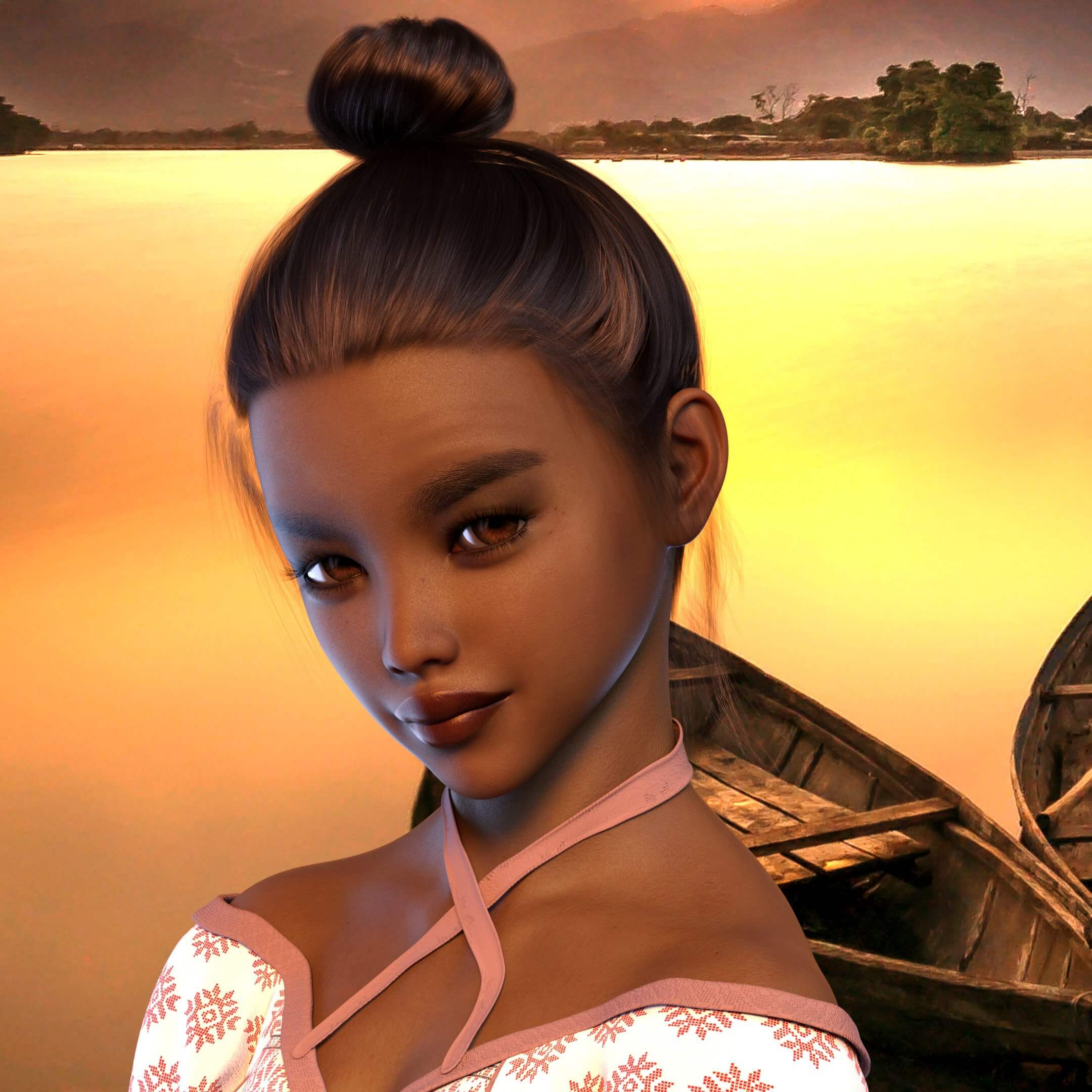 Sari 3D Render, Digital Art by Pizzaundbier