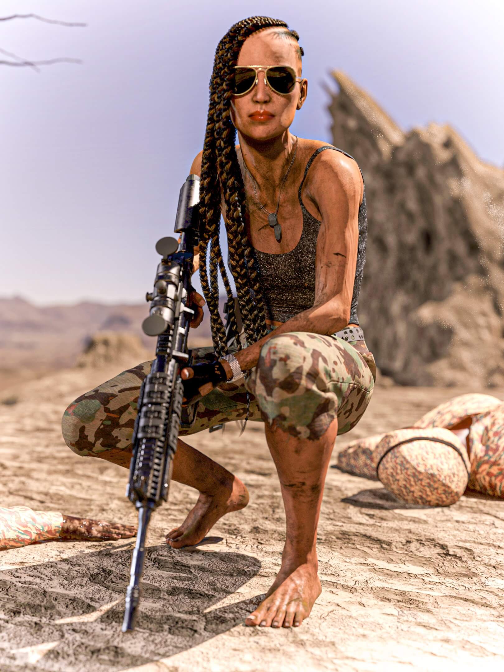 Trophies for the huntress 3D Render, Digital Art by Pizzaundbier