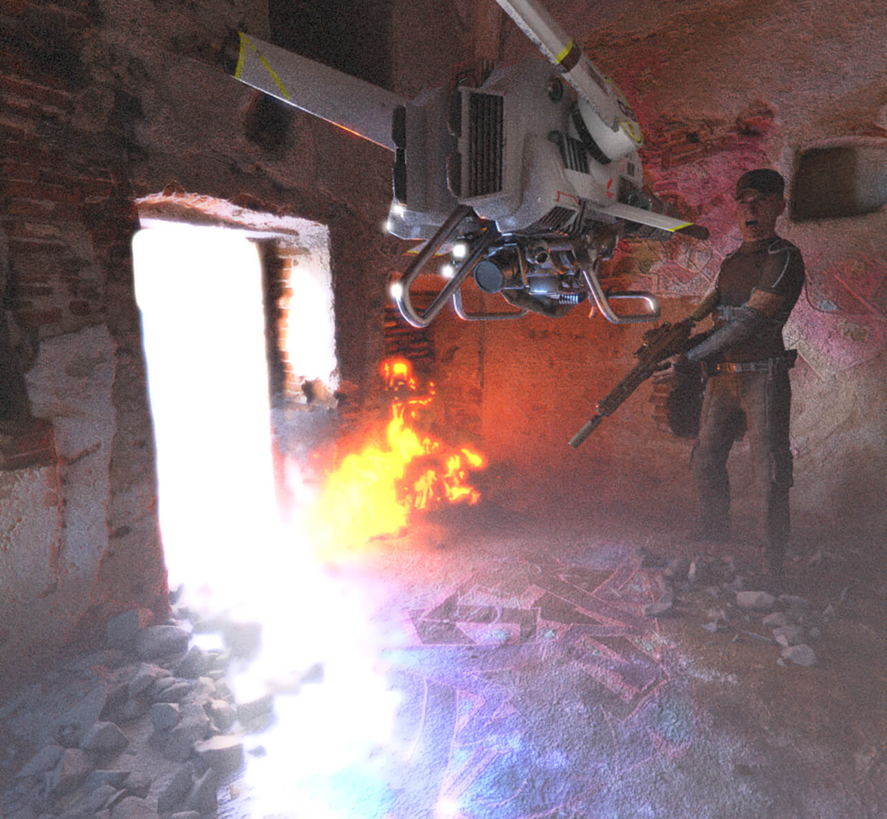 Modern Shoot-Out 3D Render, Digital Art by pjcervantes