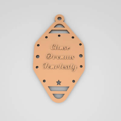 Chase Dreams Fearlessly Cute Keychain - 3D Print Model by pk3dstore