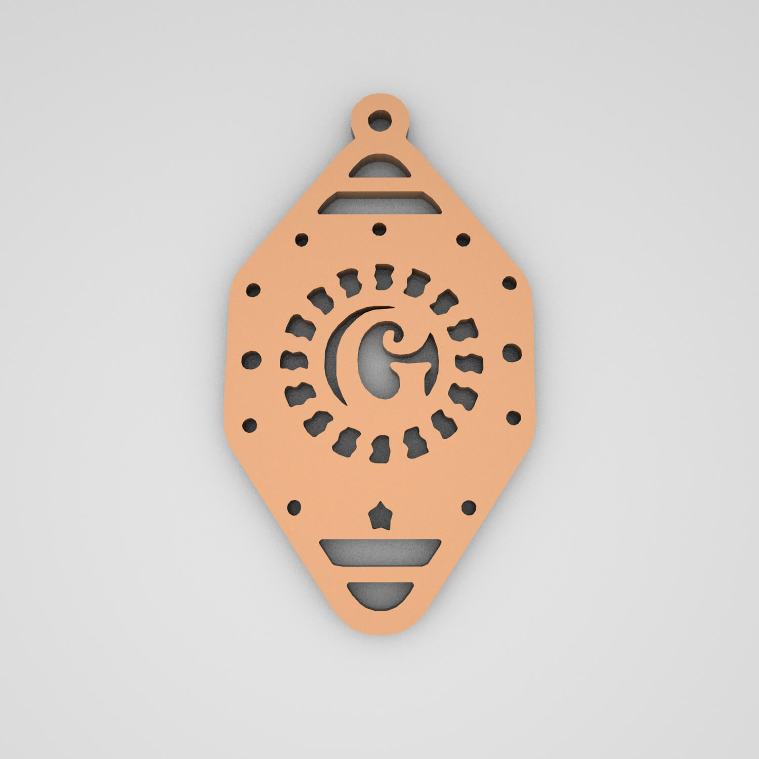 G Initial Monogram Stylish Keychain - 3D Model by pk3dstore