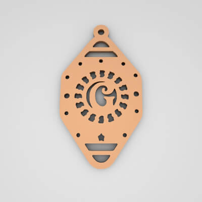 G Initial Monogram Stylish Keychain - 3D Model by pk3dstore