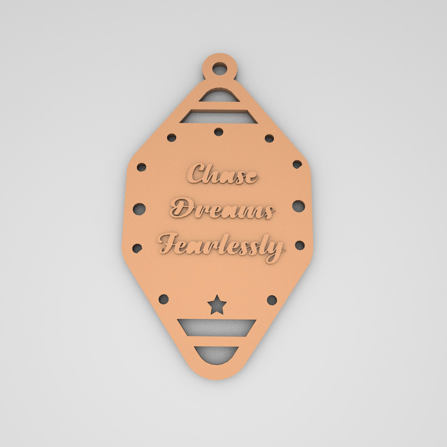Chase Dreams Fearlessly Cute Keychain 3D Render by pk3dstore