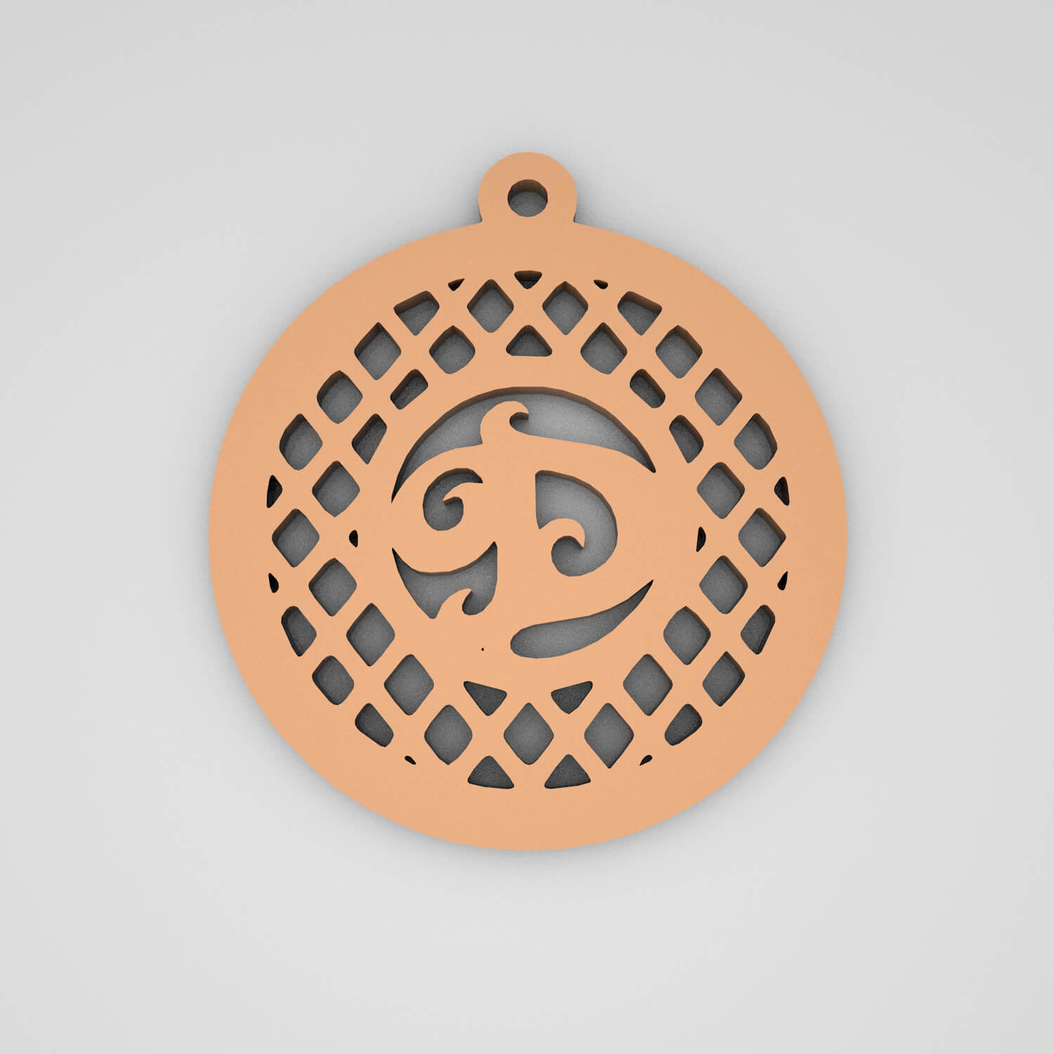 D Monogram Spider Initial Keychain 3D Render by pk3dstore