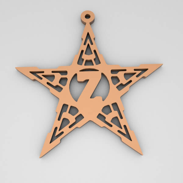 J Circular Stripe Split Monogram Keychain 3D Render | RenderHub Gallery