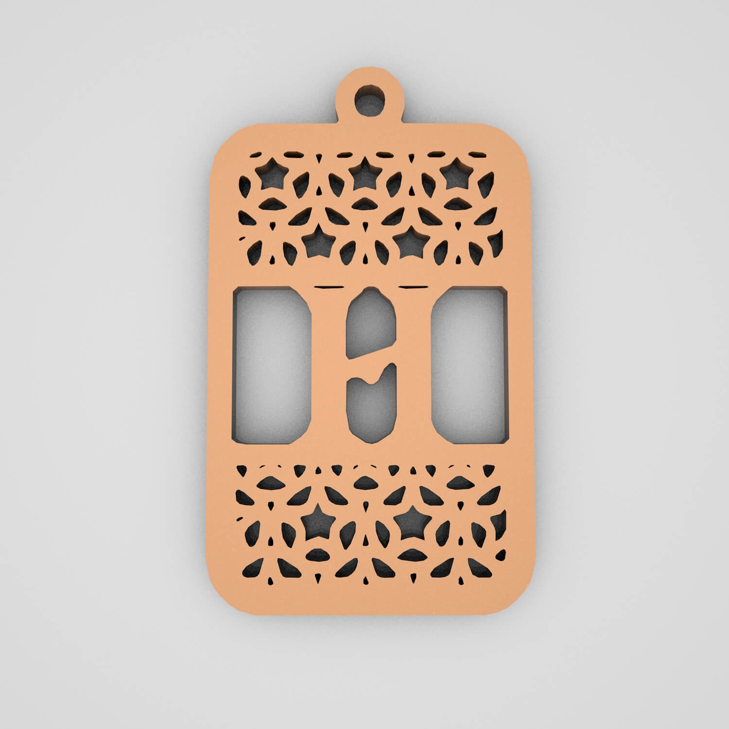 H Rectangle Split Monogram Keychain - 3D Print Model by pk3dstore