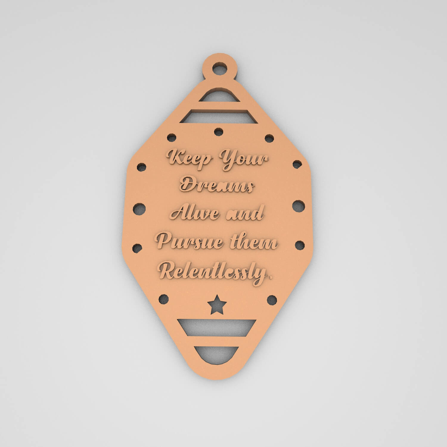 Keep Your Dreams Alive and Pursue Them Cute Keychain - 3D Print Model ...